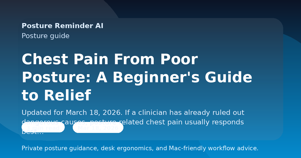 Chest Pain From Poor Posture: A Beginner's Guide to Relief